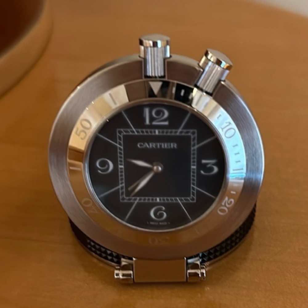 Cartier “Pasha” Desk/Travel Clock - Gem